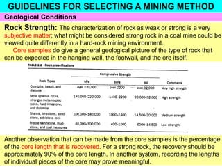 Guidlines for selecting mining methods for underground mining | PPT