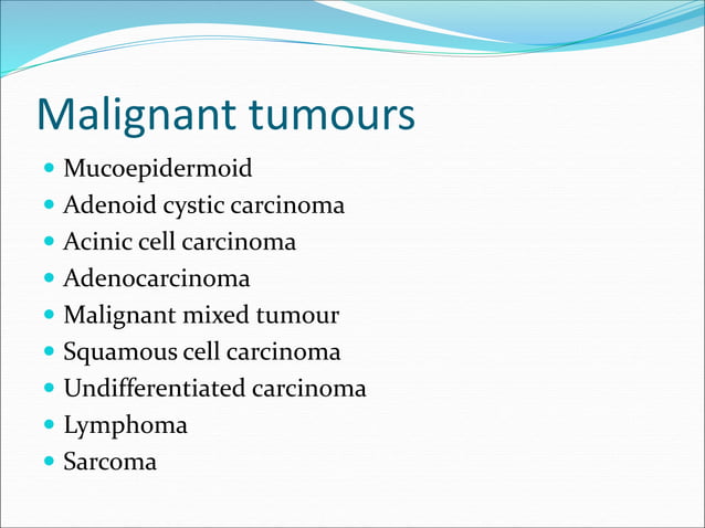 Management Of Malignant Salivary Gland Tumors- Okoye | PPTX | Ear, Nose and Throat Conditions ...