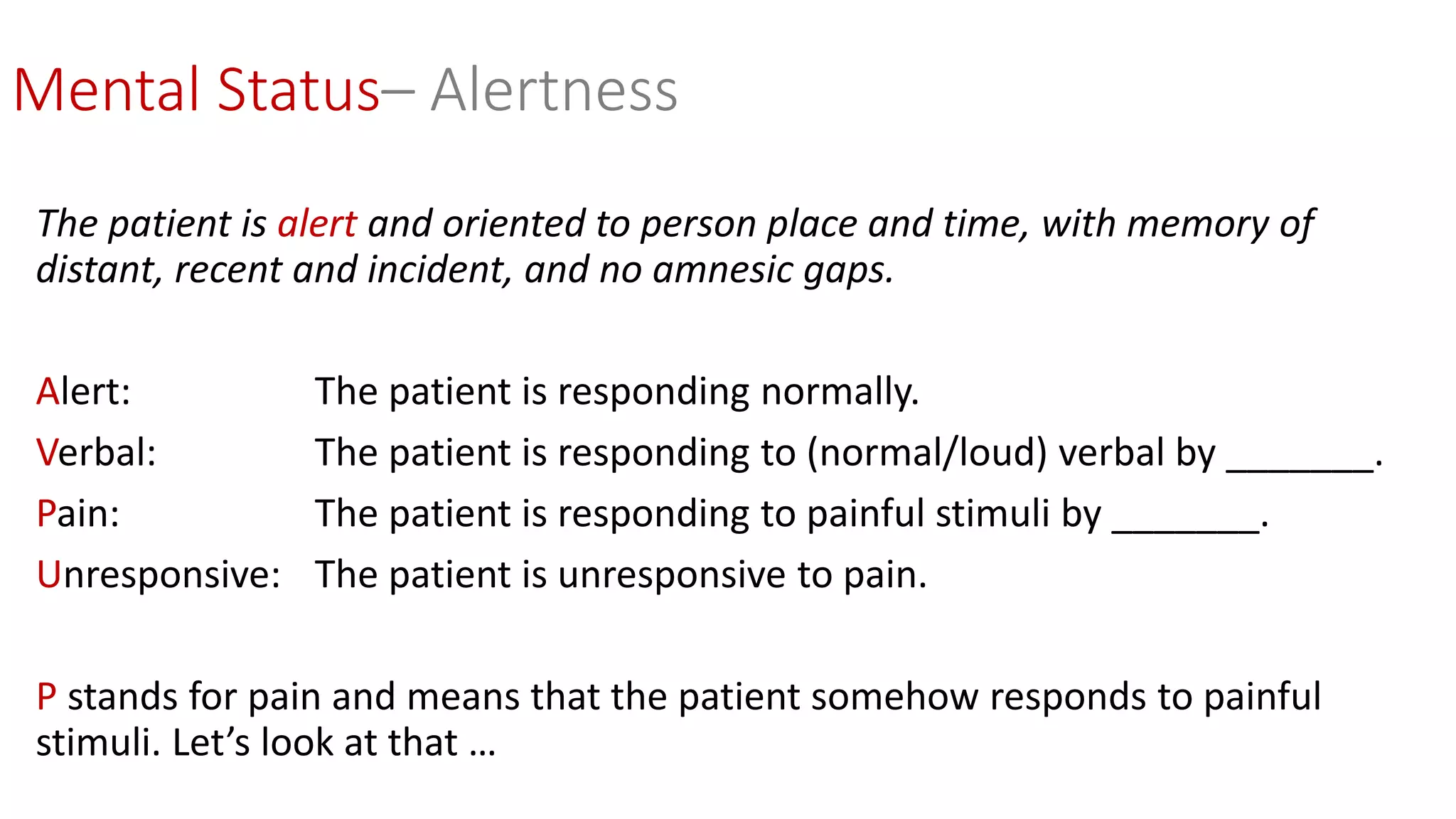 The Paramedic Neurological Assessment | PPTX