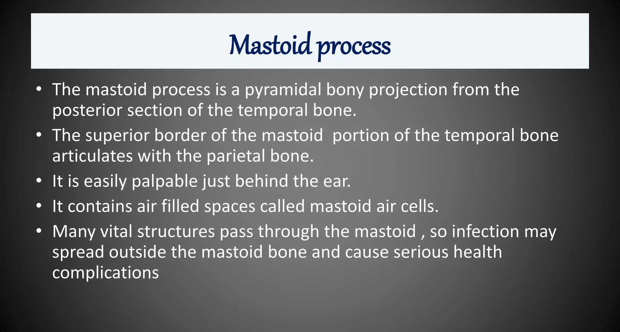 Mastoiditis - inflammation of mastoid bone | PPTX