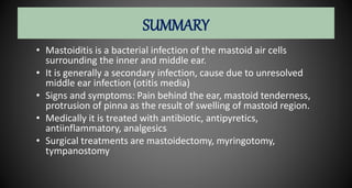 Mastoiditis - inflammation of mastoid bone | PPT