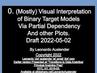 Statistical and visual tools for model interpretation | PPT