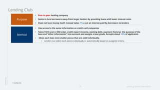 Peer-to-Peer lending: What is Lending Club? | PDF