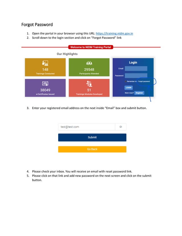 NIDM TRAINING PORTAL USER MANUAL | PDF