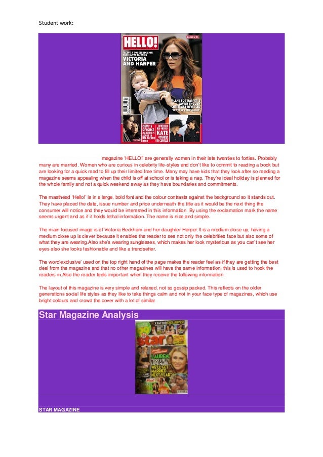Magazines part 1: Student examples