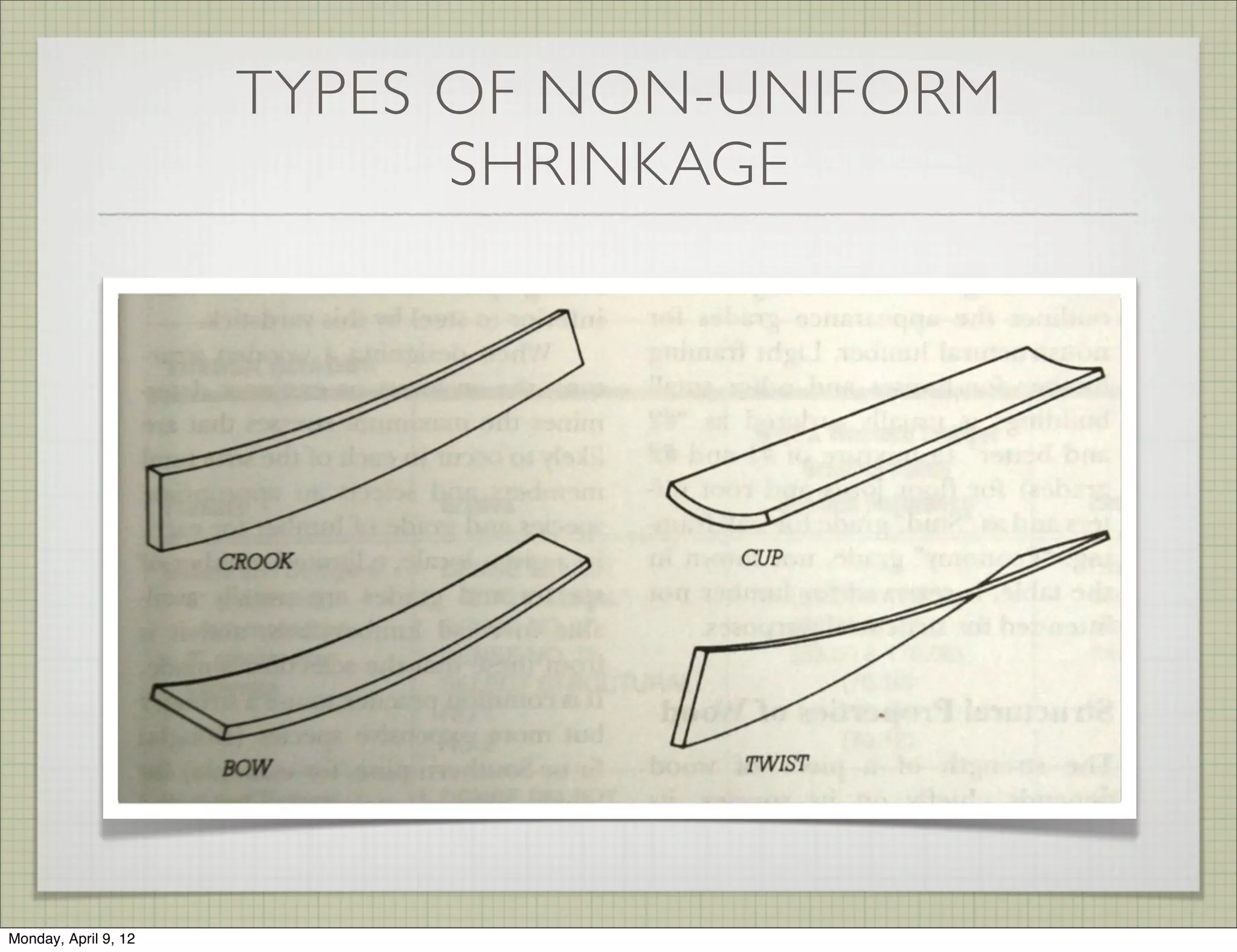 Wood working basics and shrinkage types | PPT