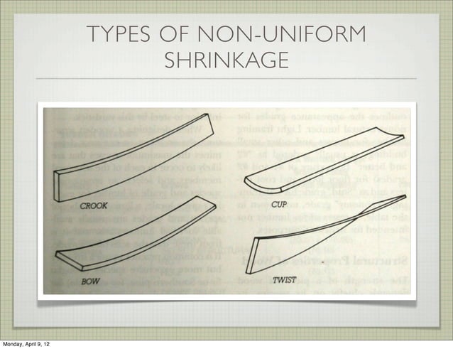 Wood working basics and shrinkage types | PPT