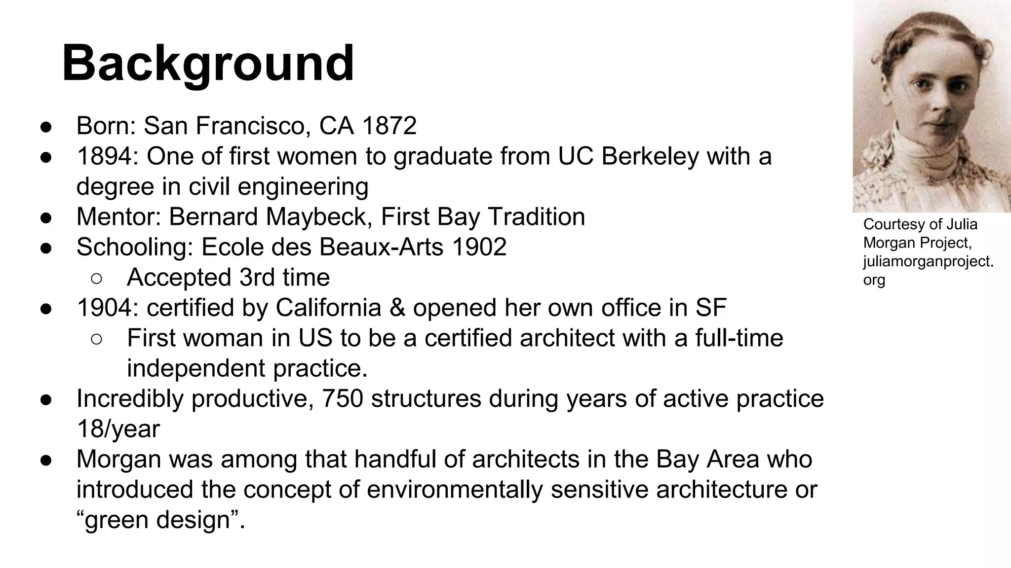 Information Architecture: Architect Story- Julia Morgan | PPTX
