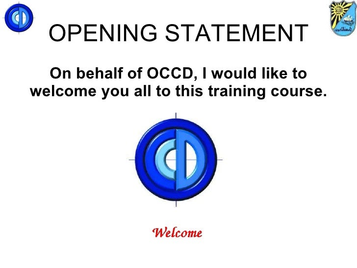 OCCD-PE Training Course Intrdouction