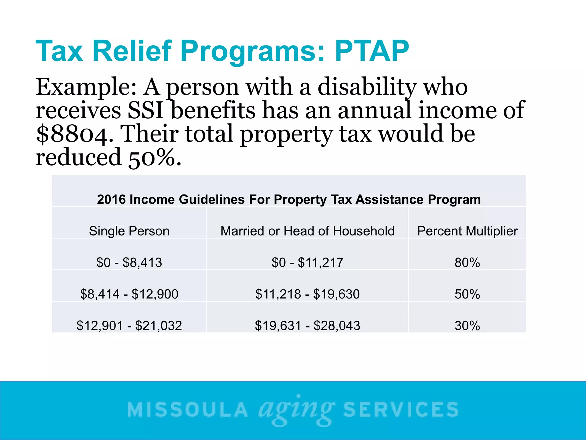 Property Tax Relief for Older Adults | PPTX