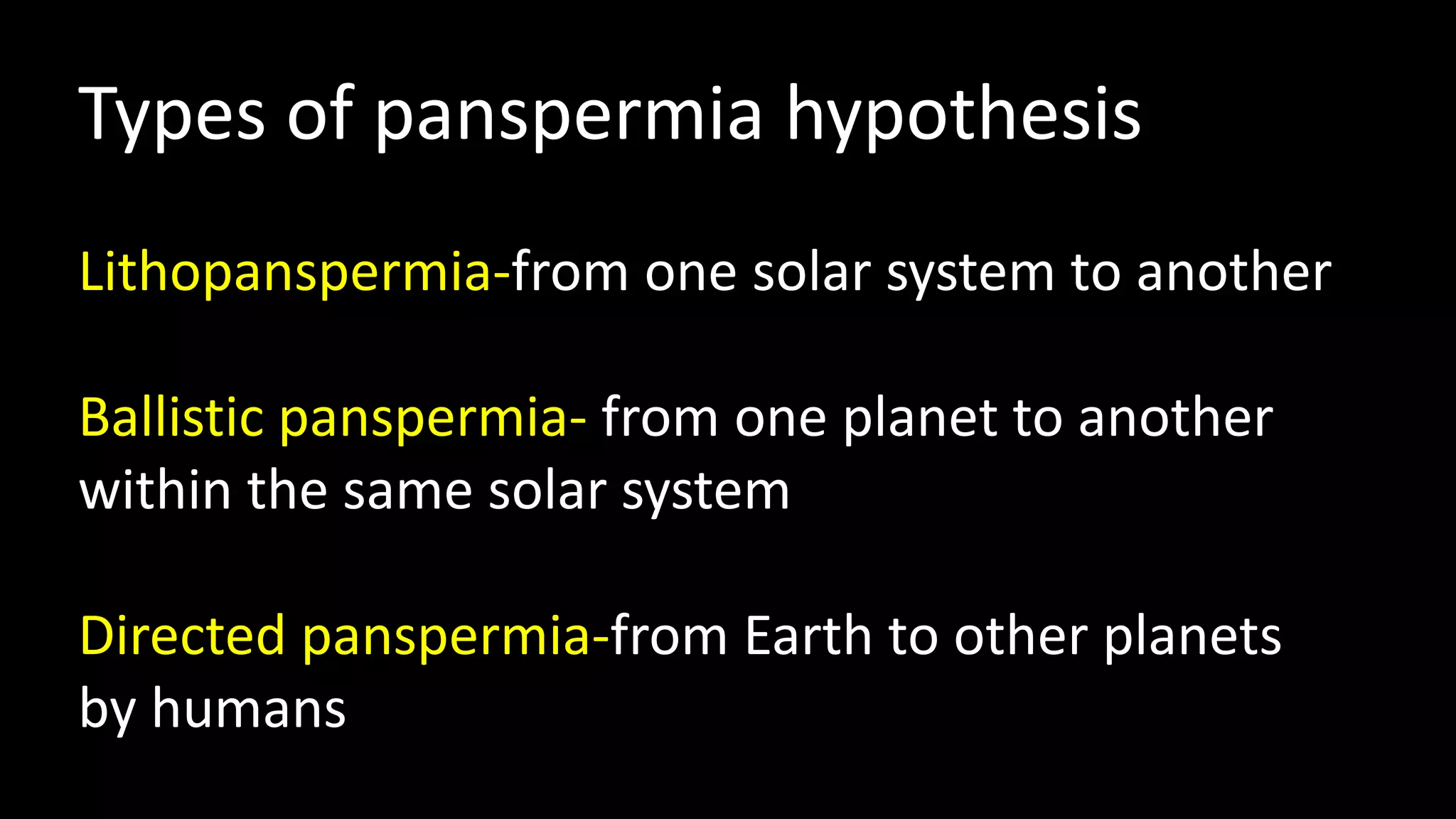 panspermia theory | PPTX