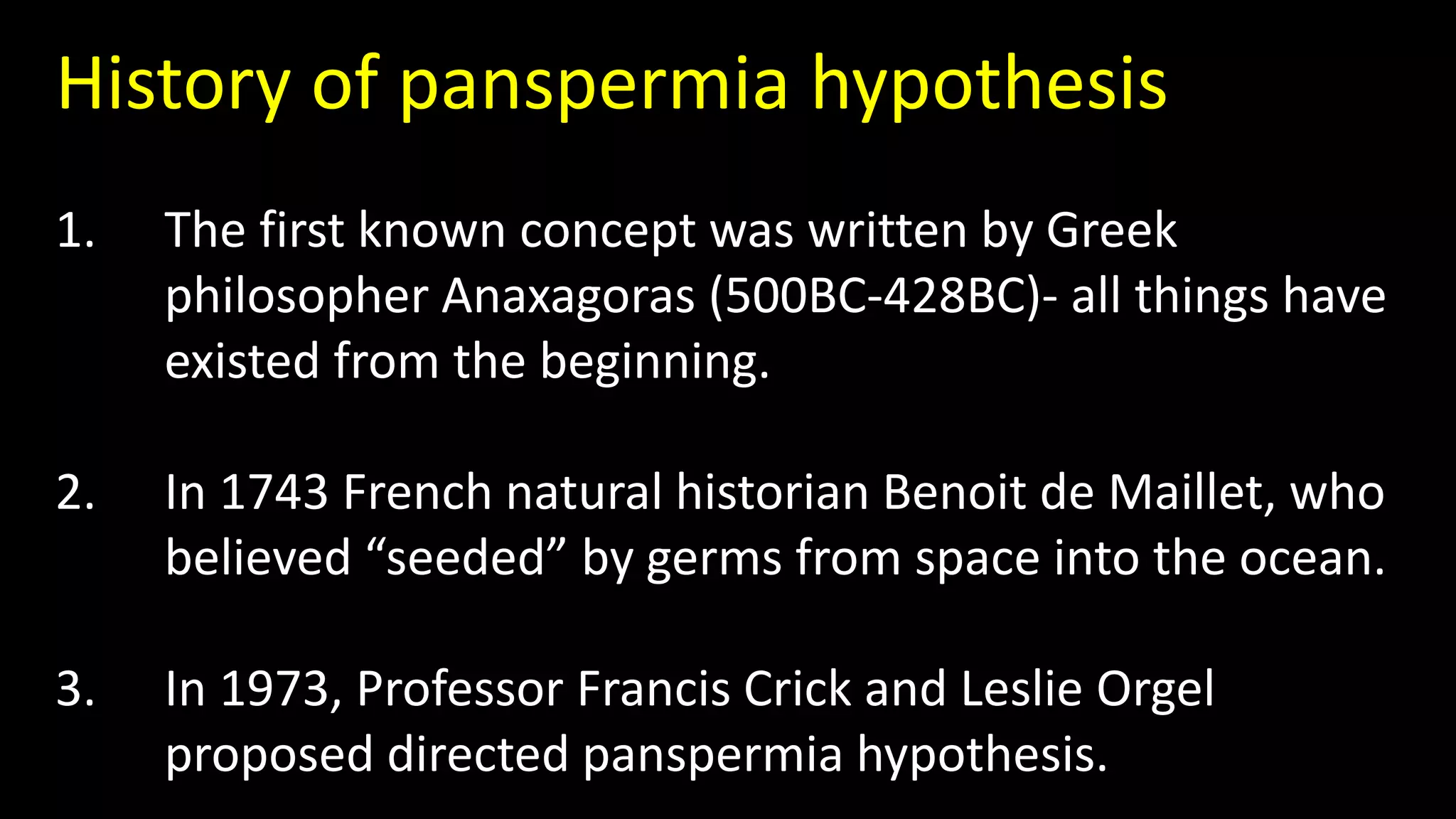 panspermia theory | PPTX