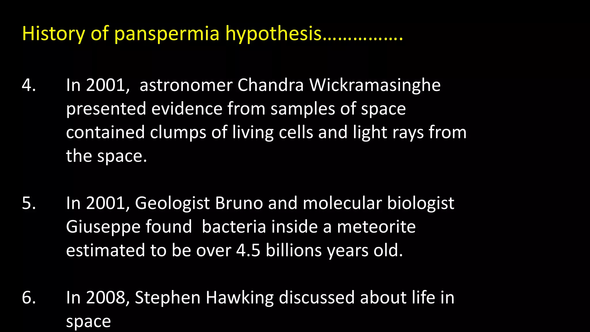 panspermia theory | PPTX