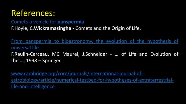 panspermia theory | PPTX