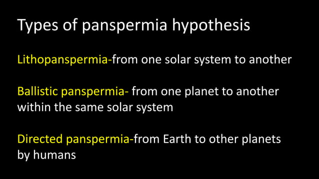 panspermia theory | PPTX