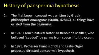 panspermia theory | PPTX
