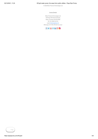 papa pump off grid water pump far away from public utilities - papa ram ...