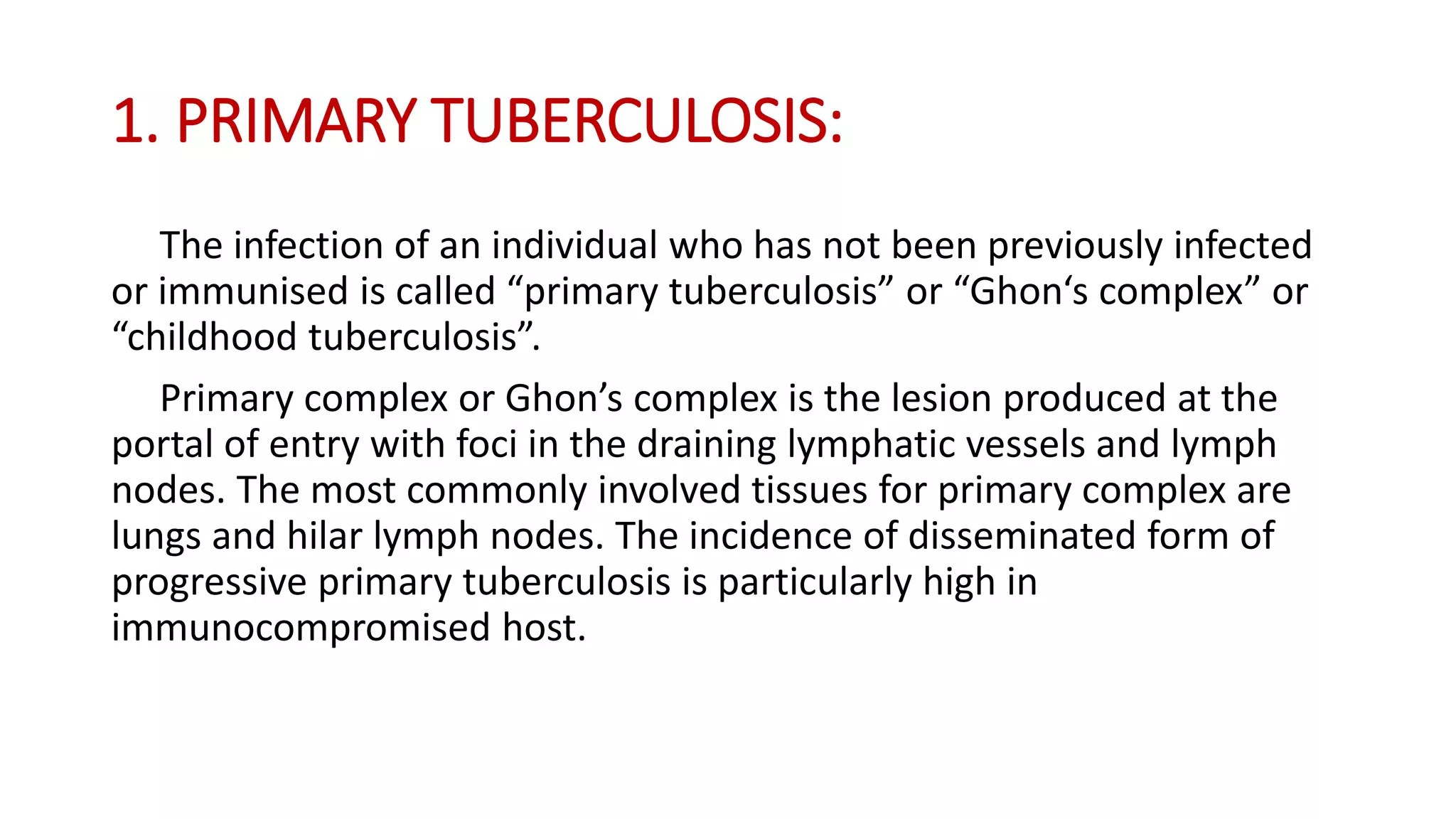 Pathophysiology and clinical management of tuberculosis | PPTX