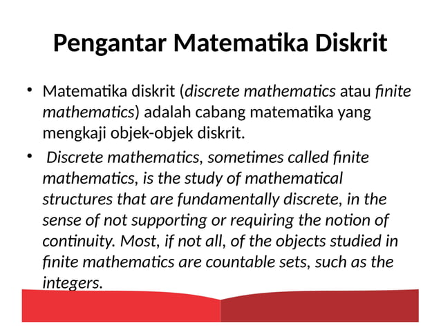 Pengantar Matematika Diskrit Ganjil 2025 | PPTX
