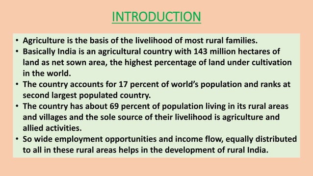 AGRICULTURE AND RURAL DEVELOPMENT PROGRAMME | PPTX