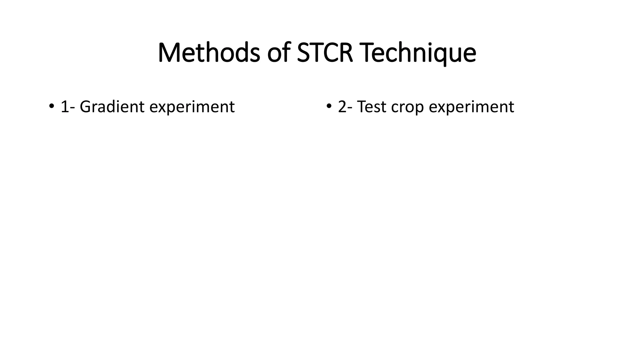 STCR Technique for Precision Agriculture | PPTX
