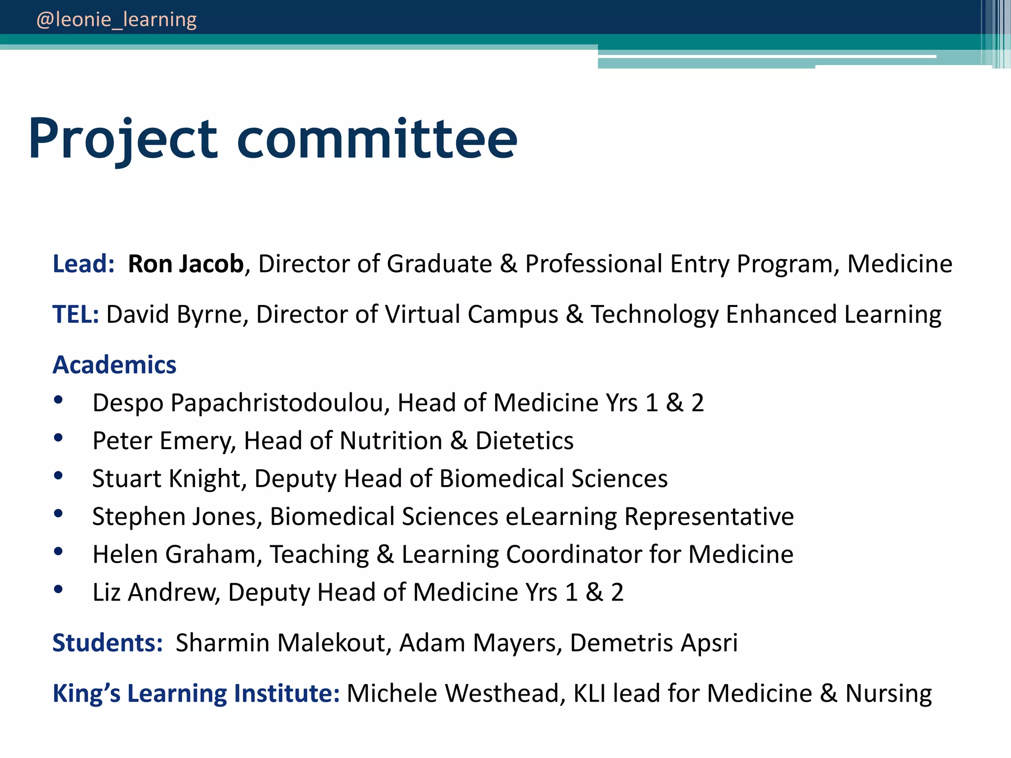 Lecture capture project overview | PPT