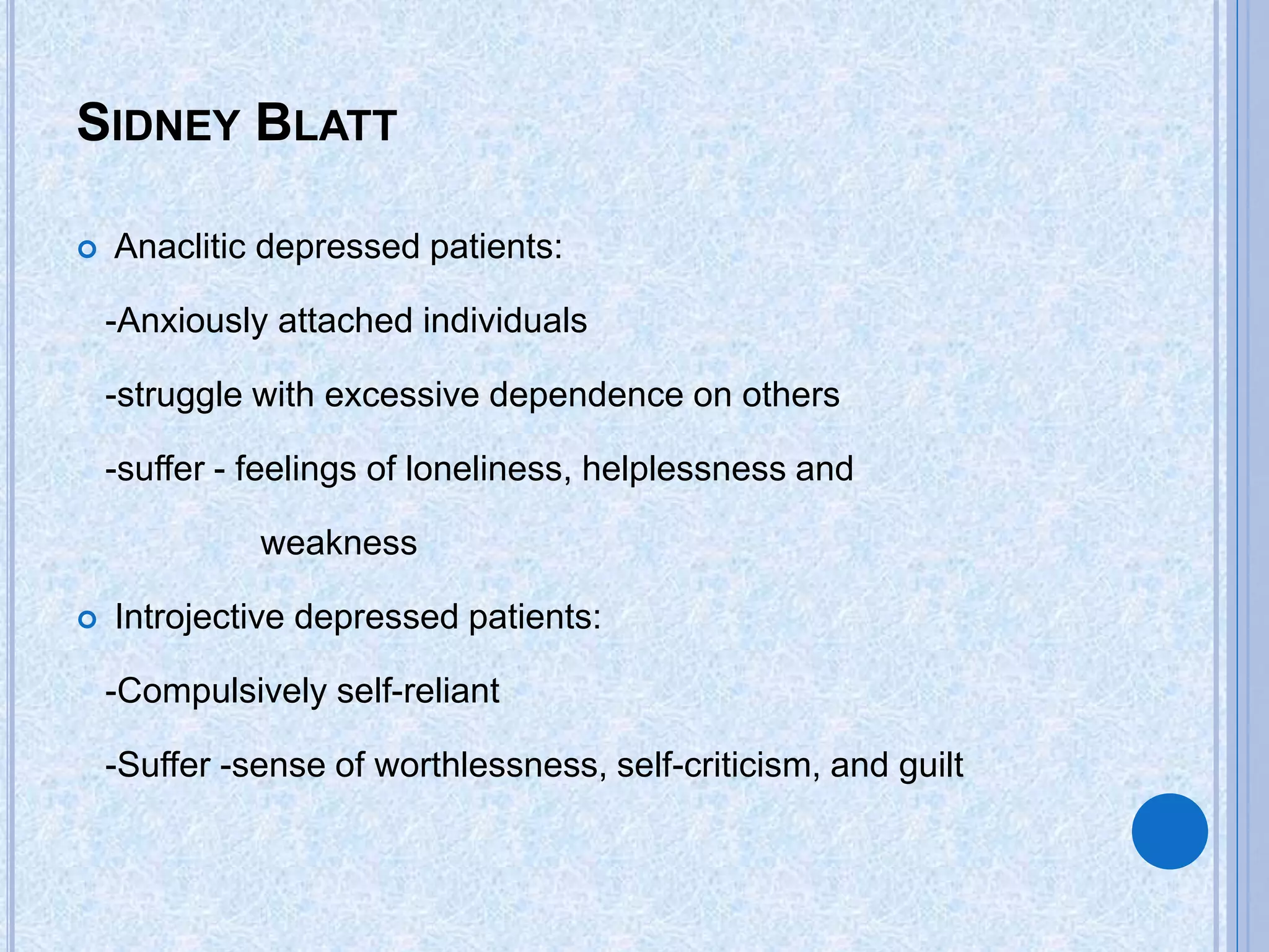 0 psychological models of depression | PPTX