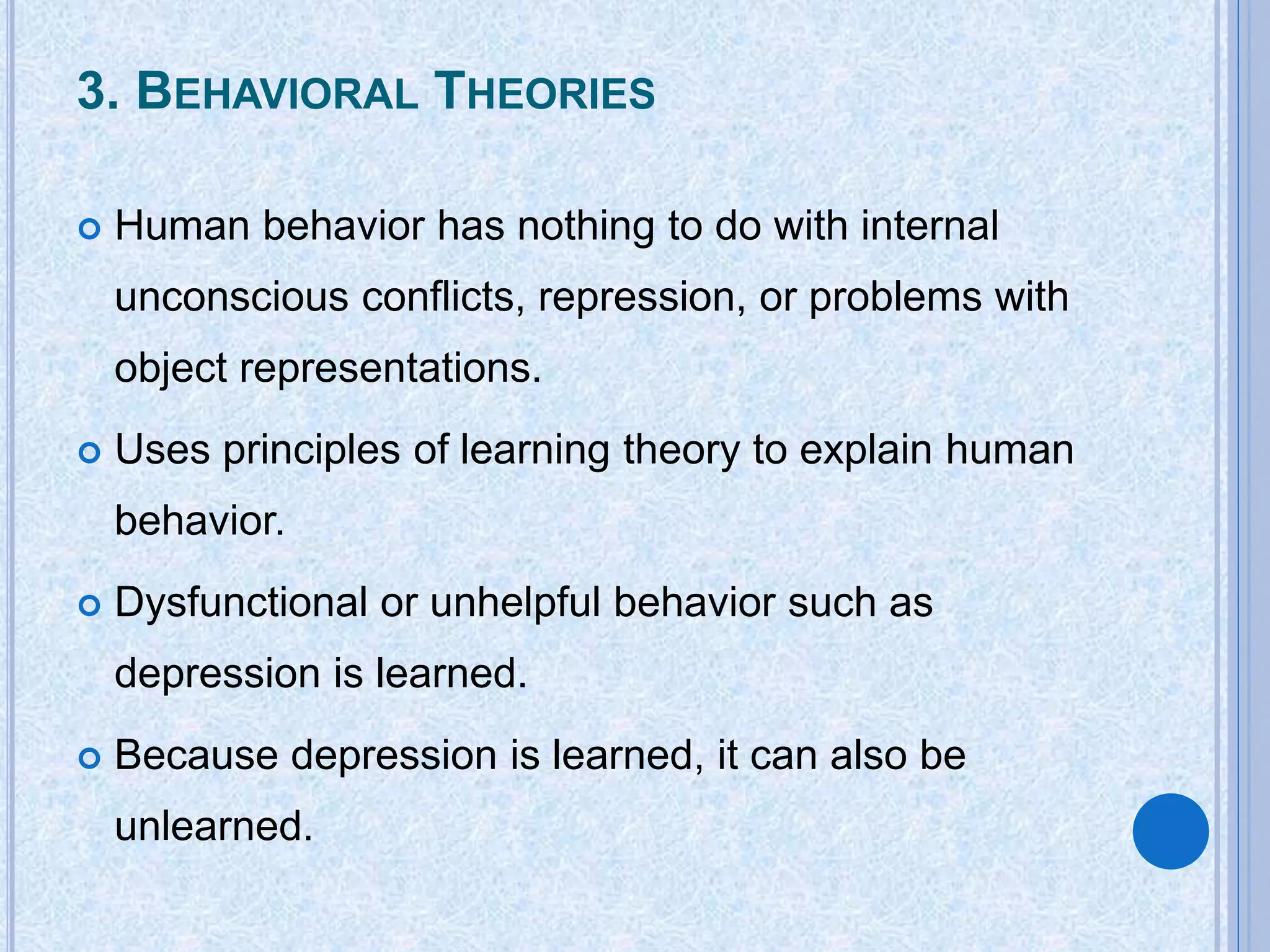 0 psychological models of depression | PPTX