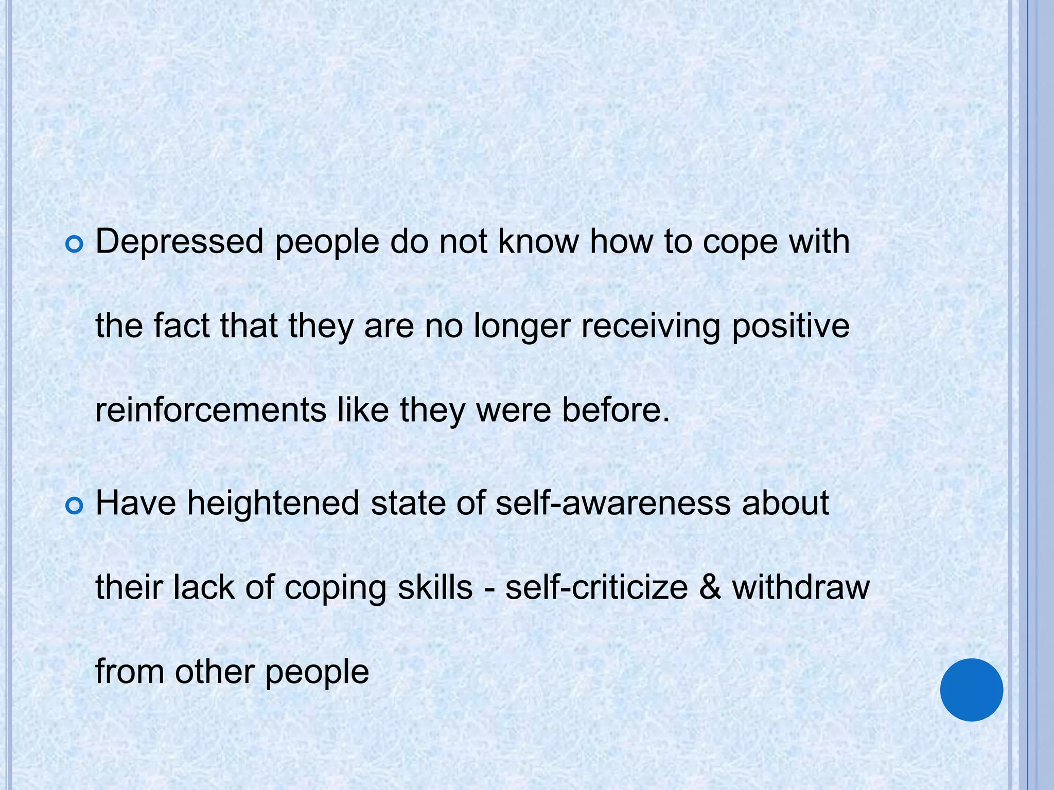 0 psychological models of depression | PPTX