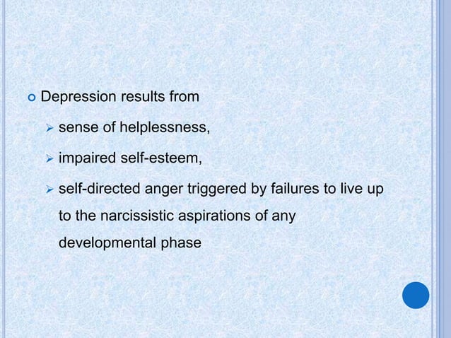 0 psychological models of depression | PPTX