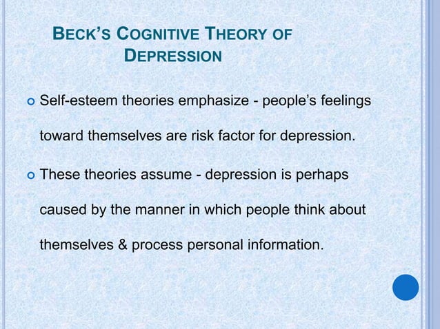 0 psychological models of depression | PPTX