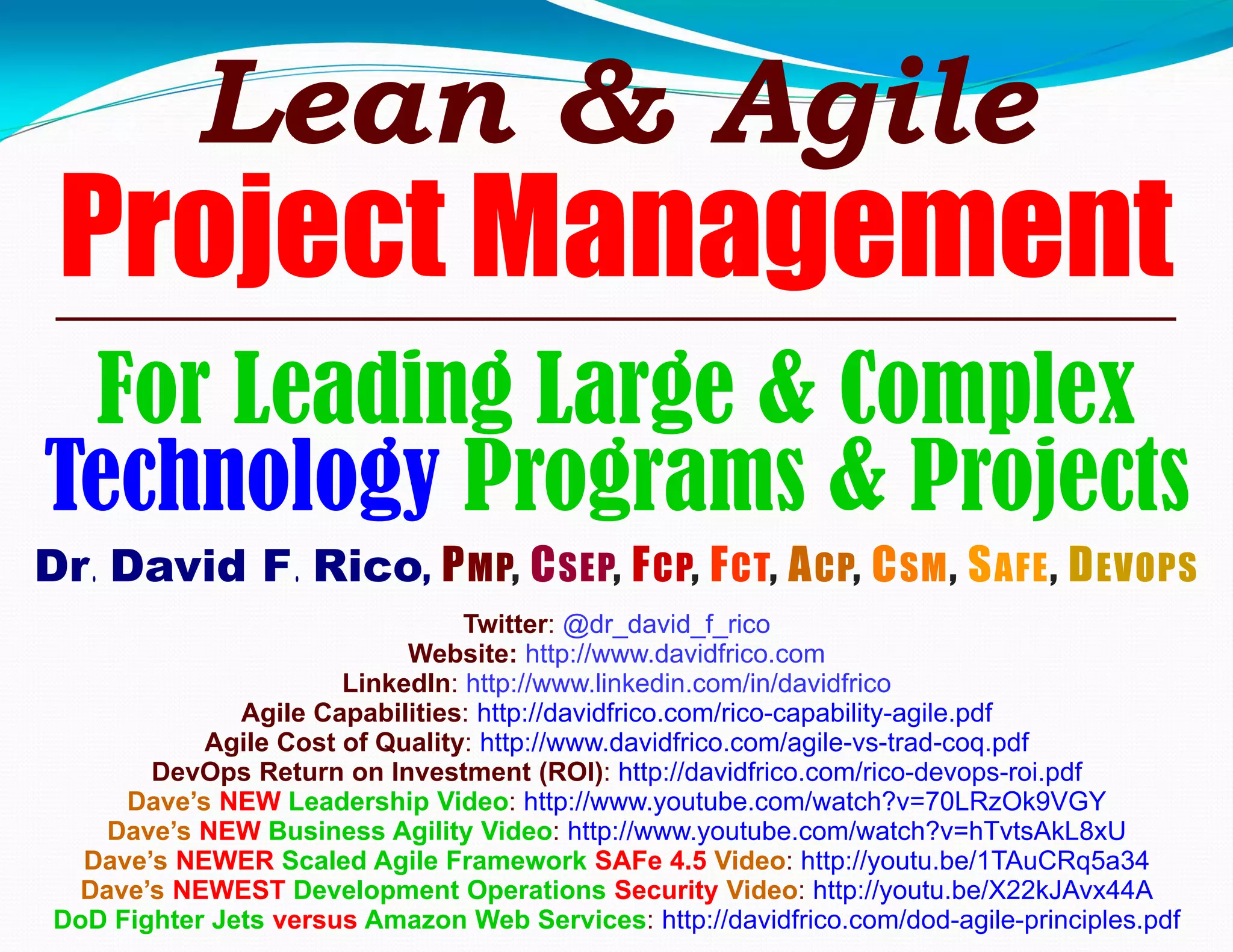 Lean & Agile Project Management | PPT