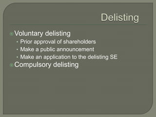 Listing | PPTX | Stocks and Bonds | Personal Investing