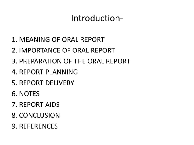 Oral Report (Research) | PPTX