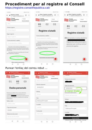Com registrar-se al Consell per la República | PDF