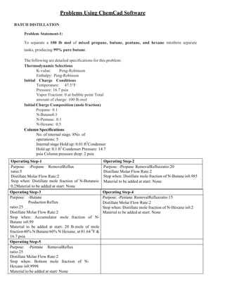 Introduction of CHEMcAD Software | PDF