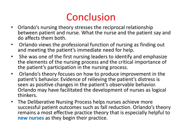 0rlando,s nursing process theory | PPT