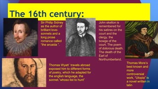 English writers from the 16th to the 18th centuries | PPTX