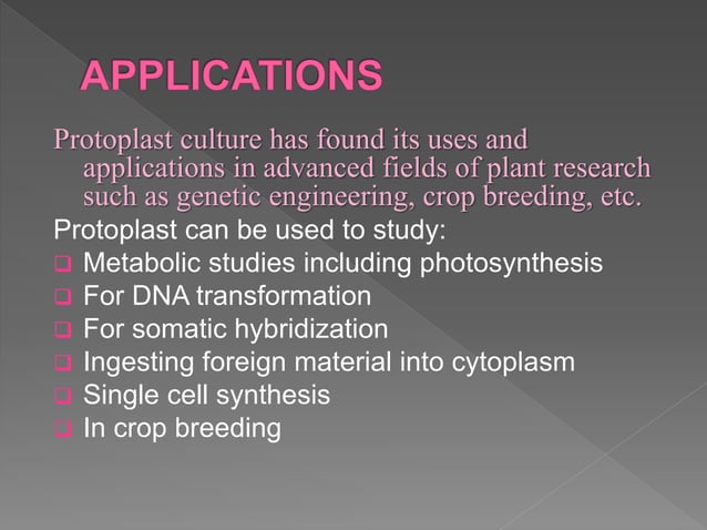 protoplast culture isolation and fusion | PPTX | Biotech and Biomedical ...