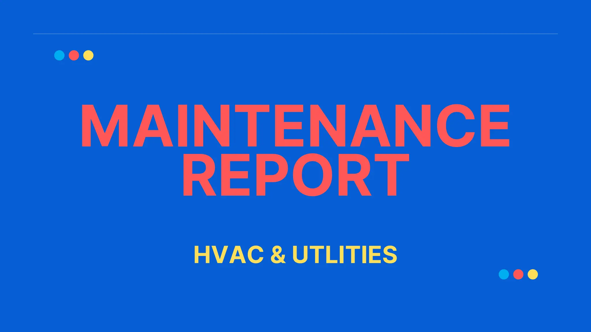 Maintenance Reports For Preventive Approach | PPT