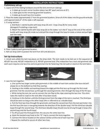 40 x 80 Pole Tent Installation Instructions | PDF
