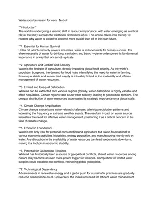 Wars over water soon coming to country to you . | PDF