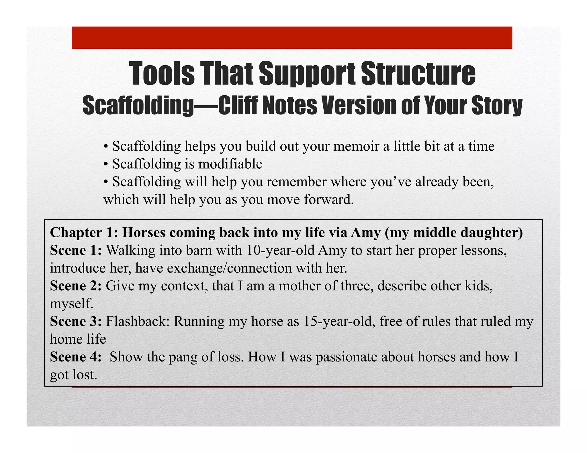 Structure: The Backbone of Your Memoir | PDF
