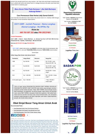 Obat Ginjal Bocor Yang Aman Untuk Anak | OBAT GAGAL GINJAL | PDF