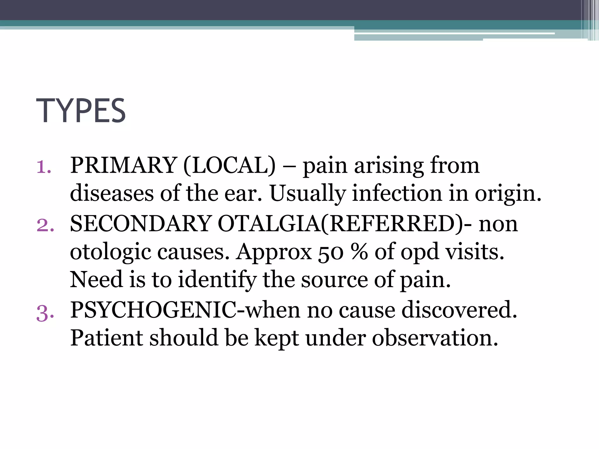 0talgia(ear ache) | PPTX