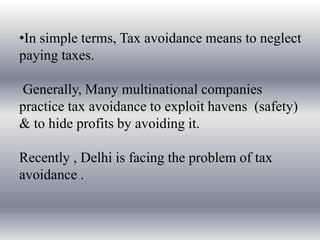 tax avoidence | PPTX