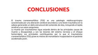 Traumatismo Craneoencefálico, ETIOLOGIA, CLASIFICACION, FISIOPATOLOGIA ...