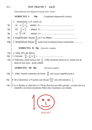 0 test 2_fractii_v_ian._2013 | PDF