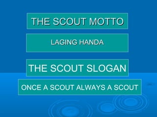 0 the bsp vision,mission and the scout oath and law | PPT