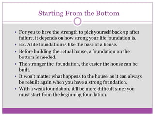 The importance of a life foundation | PPTX